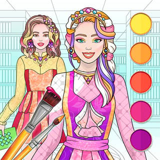 College Girl Coloring Dress Up - Play for free - Online Games